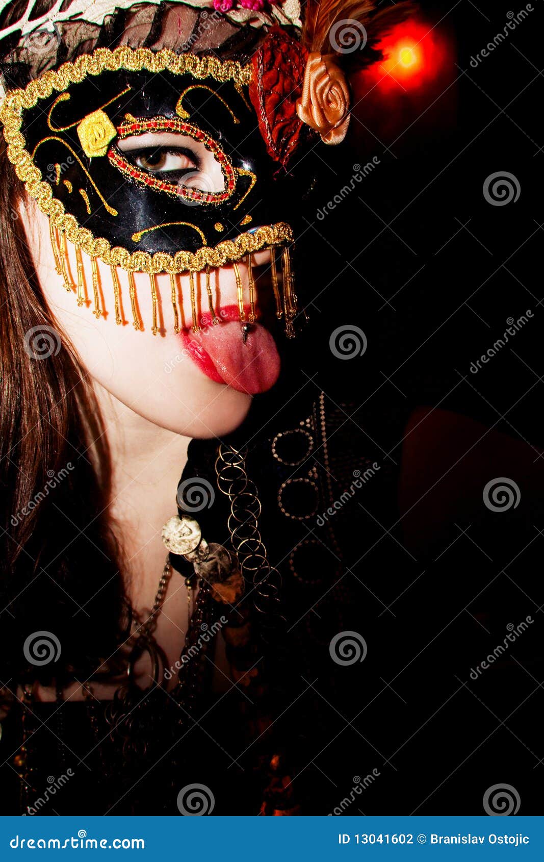 Masked woman stock photo. Image of caucasian, face, color - 13041602