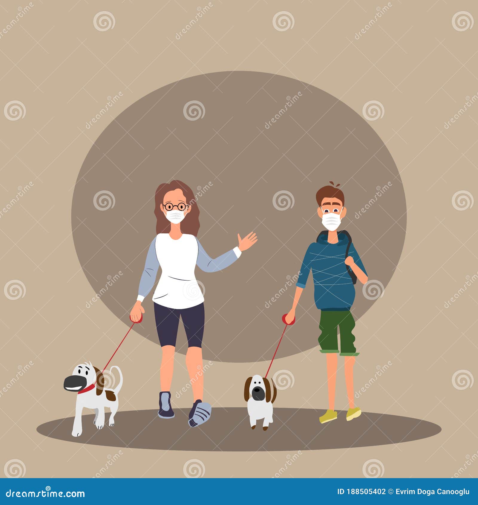 Couple Strolling With Babies Cartoon Vector | CartoonDealer.com #70493135