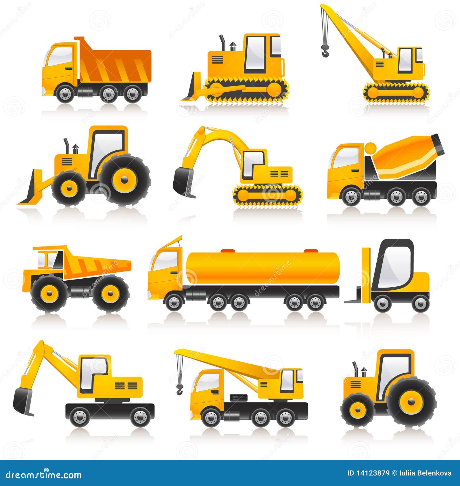 Maskiner vektor illustrationer. Illustration av traktor - 14123879