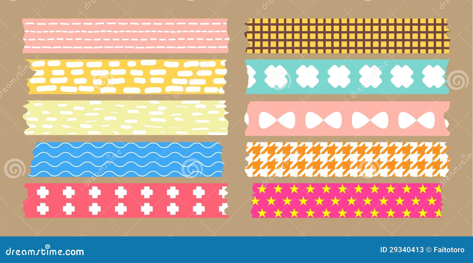 Masking Tape Collection Cartoon Vector | CartoonDealer.com #29340413