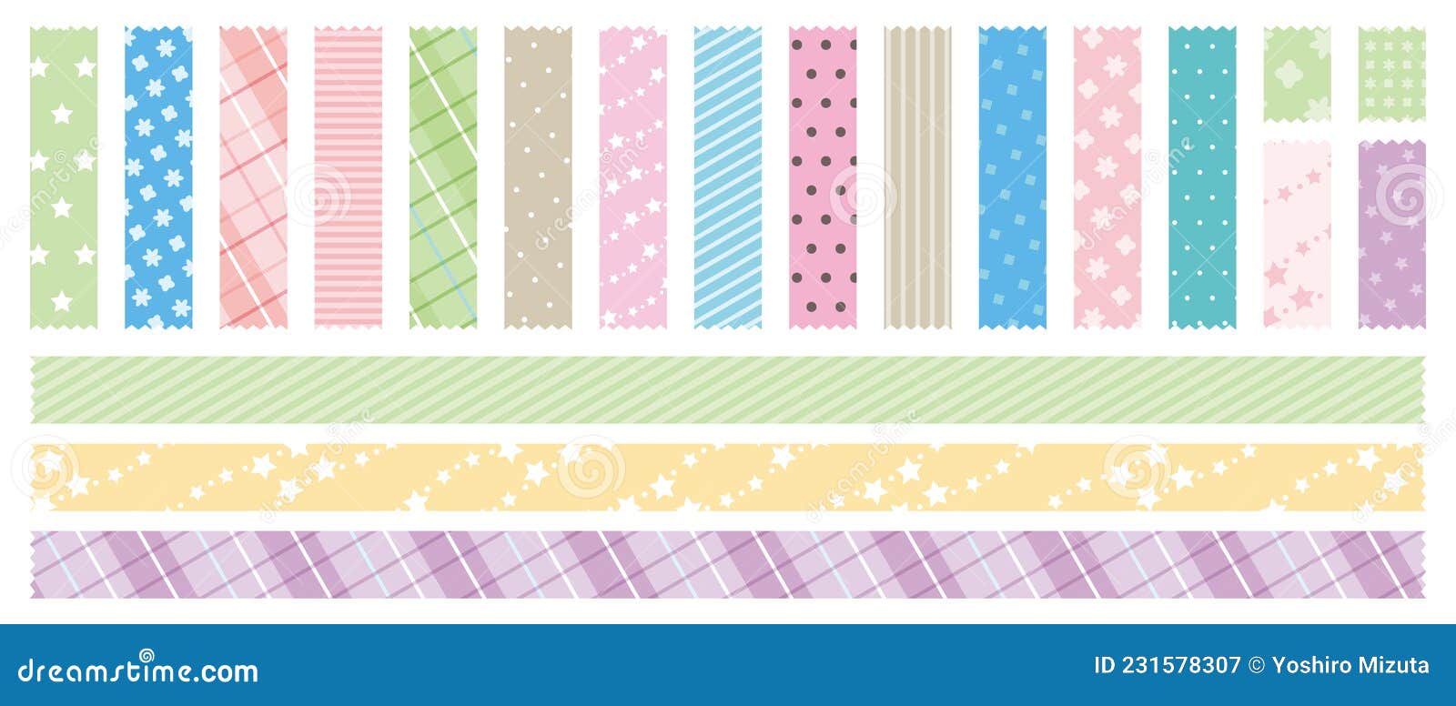 Masking Tape Illustration Material Set Stock Vector - Illustration of ...