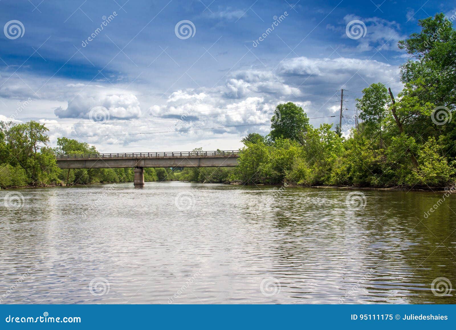 Maskinonge River Bridge Saint-Didace Stock Image - Image of ...