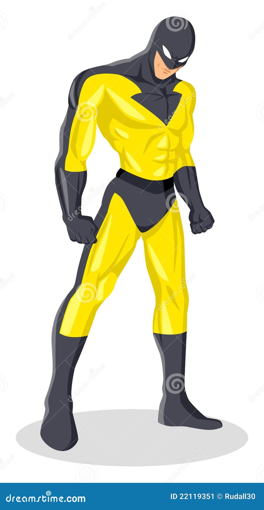 Maskman stock vector. Illustration of mask, comic, muscular - 22119351