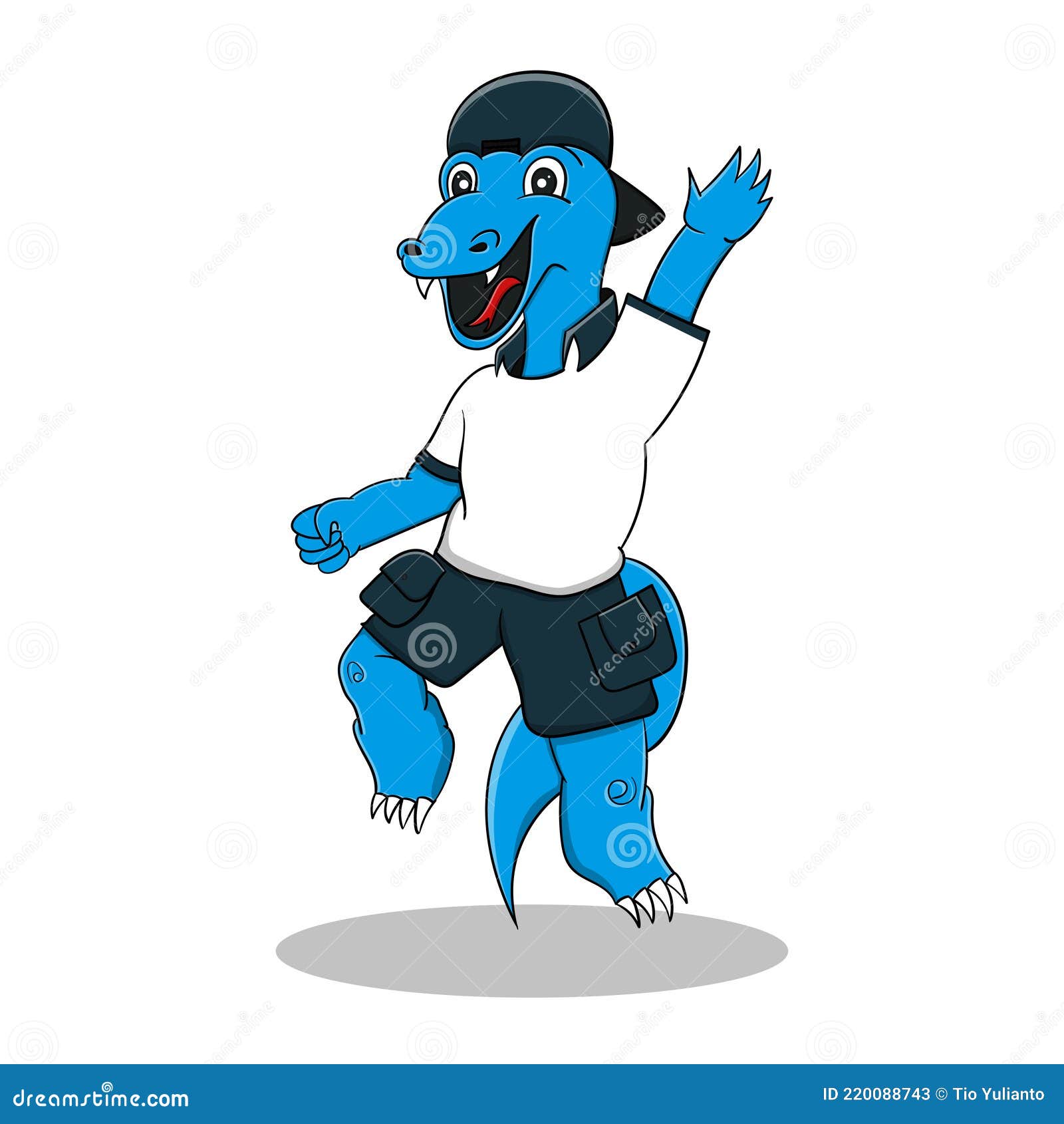 Cute Komodo Dragons Mascot Character Stock Vector - Illustration of ...