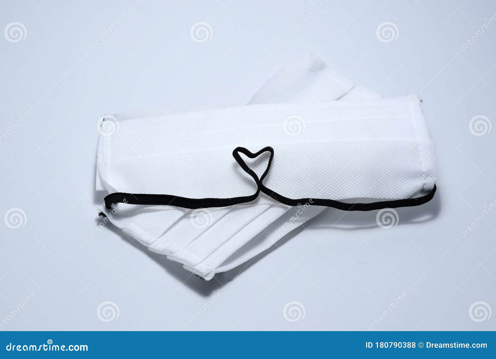 Masks with Heart on a White Background Stock Photo - Image of love ...