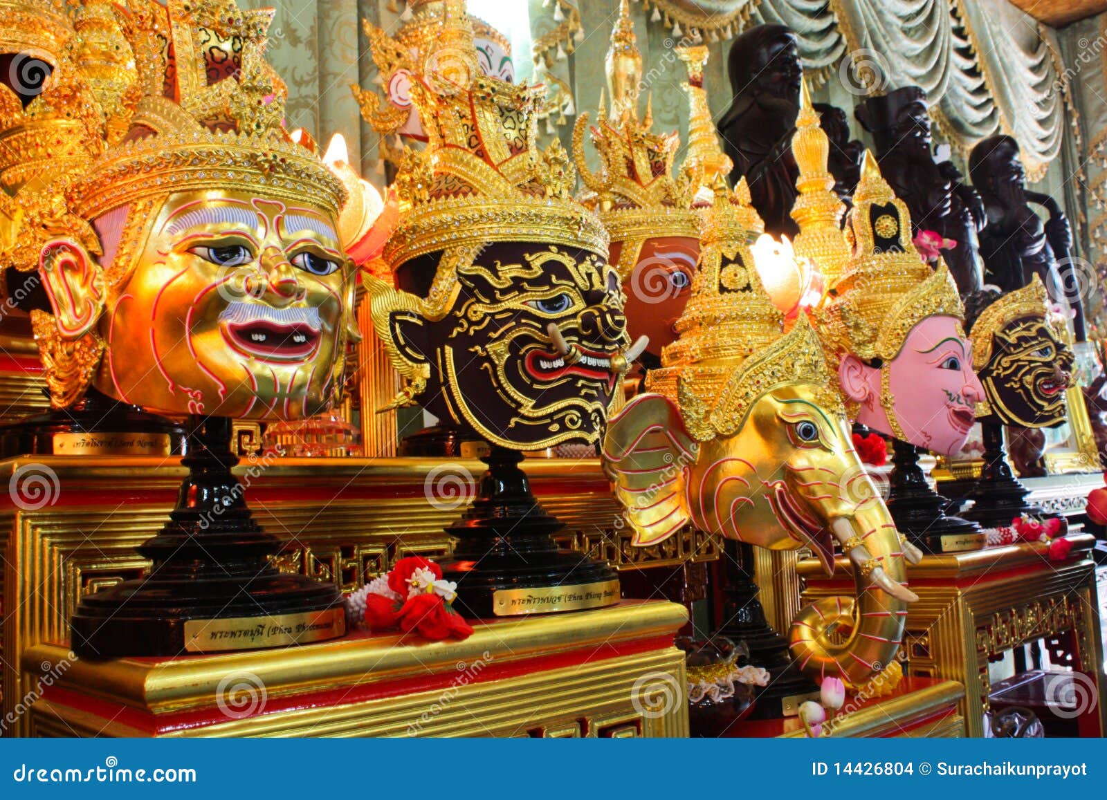 Masks of Ramayana stock photo. Image of decoration, beauty - 14426804