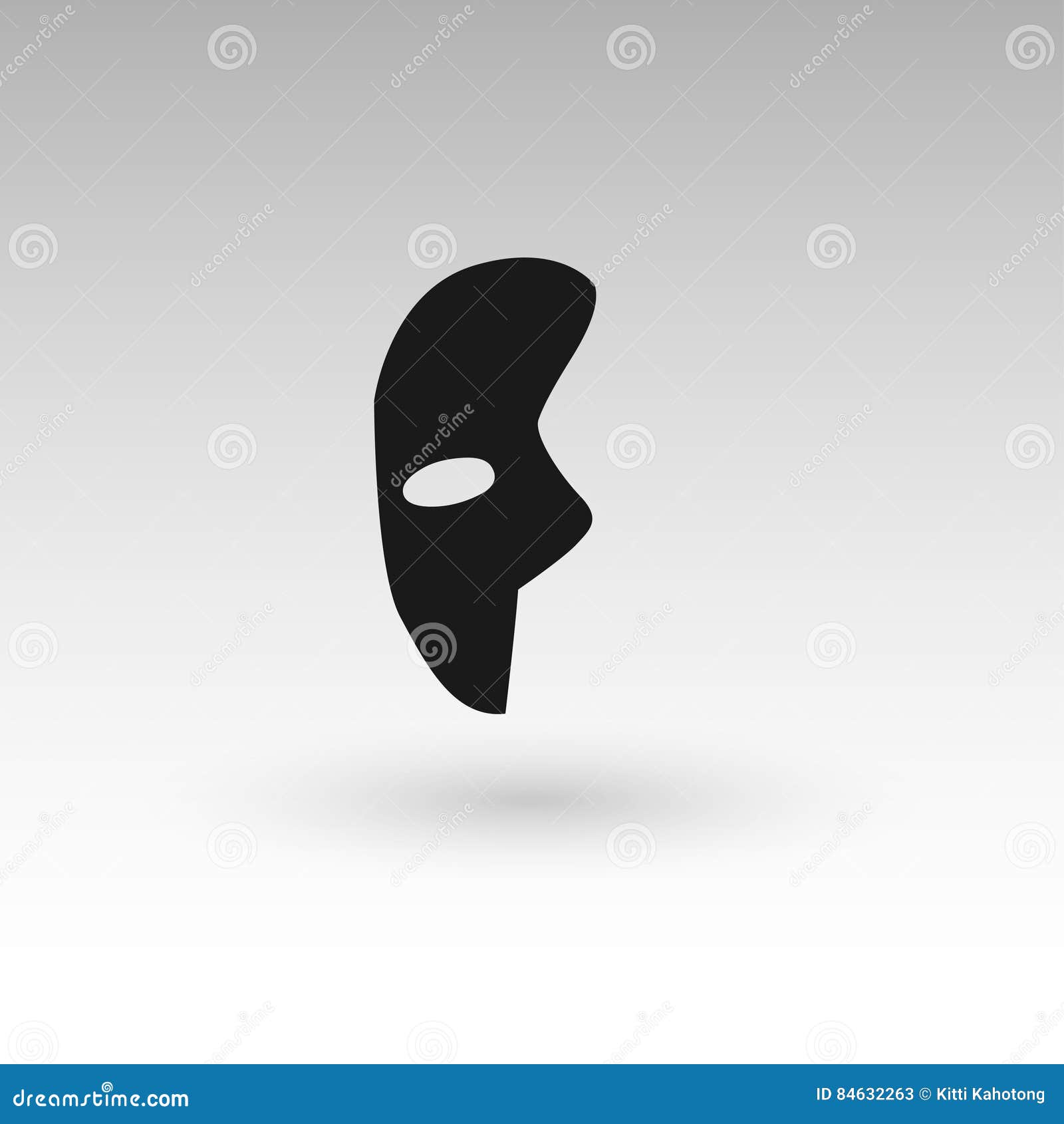 Masks silhouette in black stock vector. Illustration of background ...