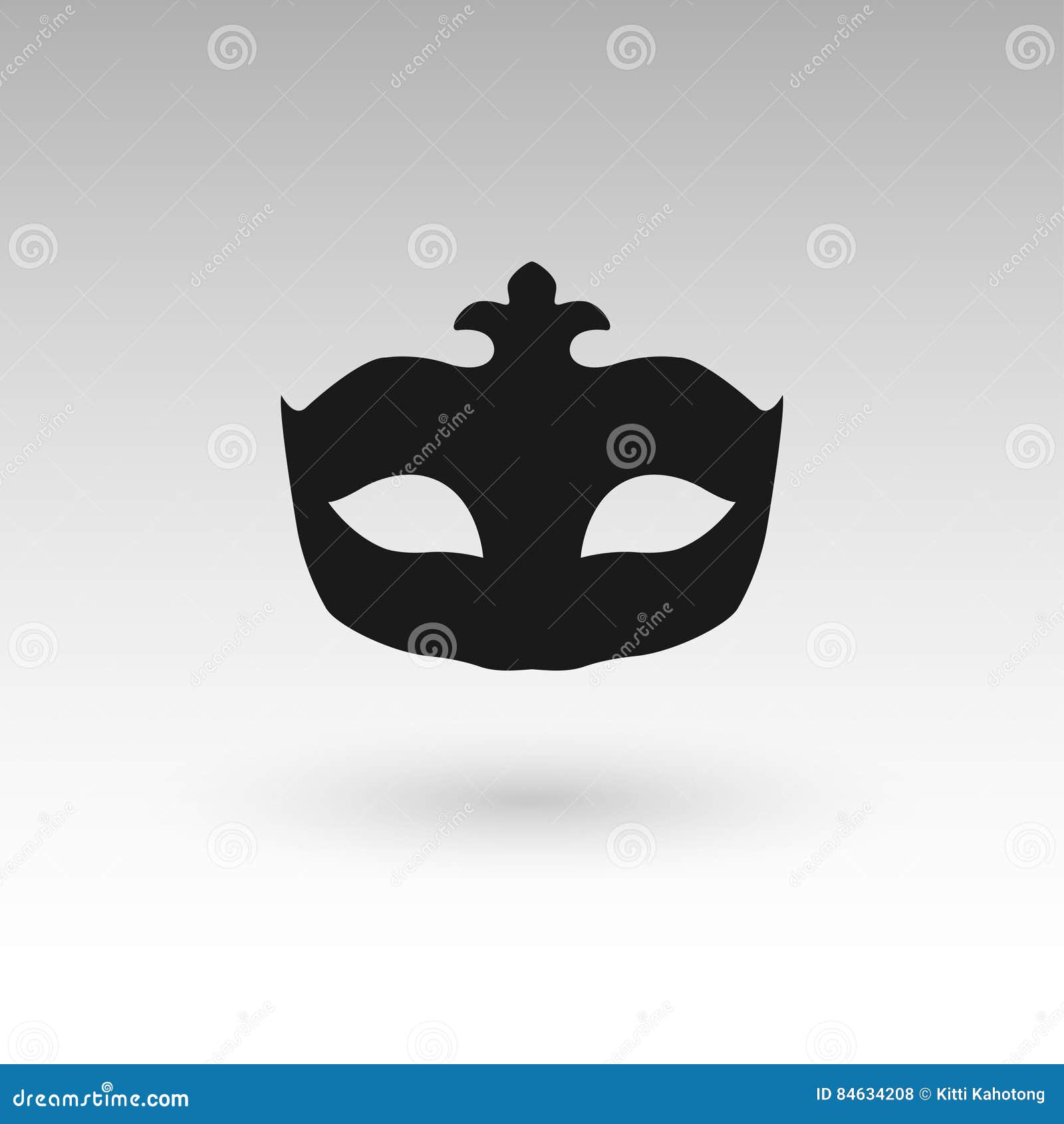 Masks silhouette in black stock vector. Illustration of festive - 84634208