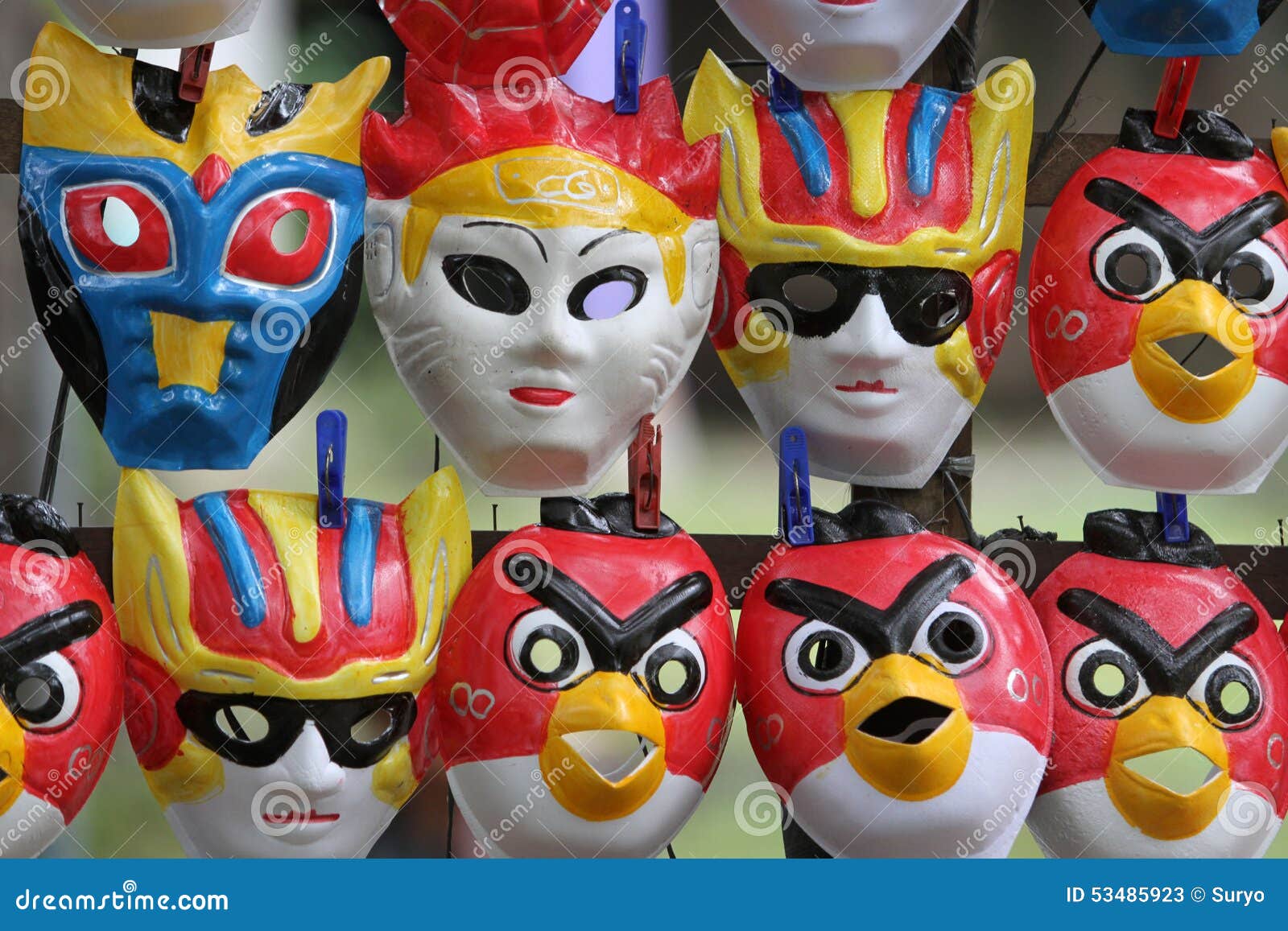 Masks editorial stock photo. Image of solo, park, indonesia - 53485923