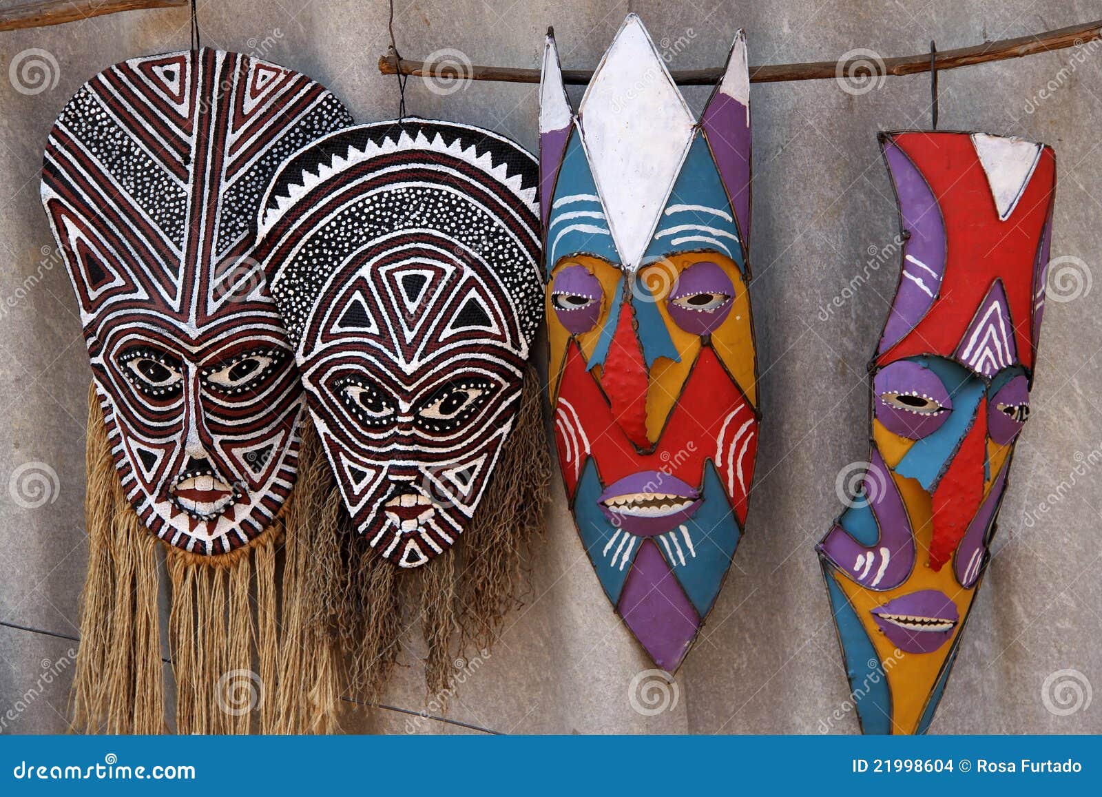 Masks in Zimbabwe stock photo. Image of wood, colour - 21998604