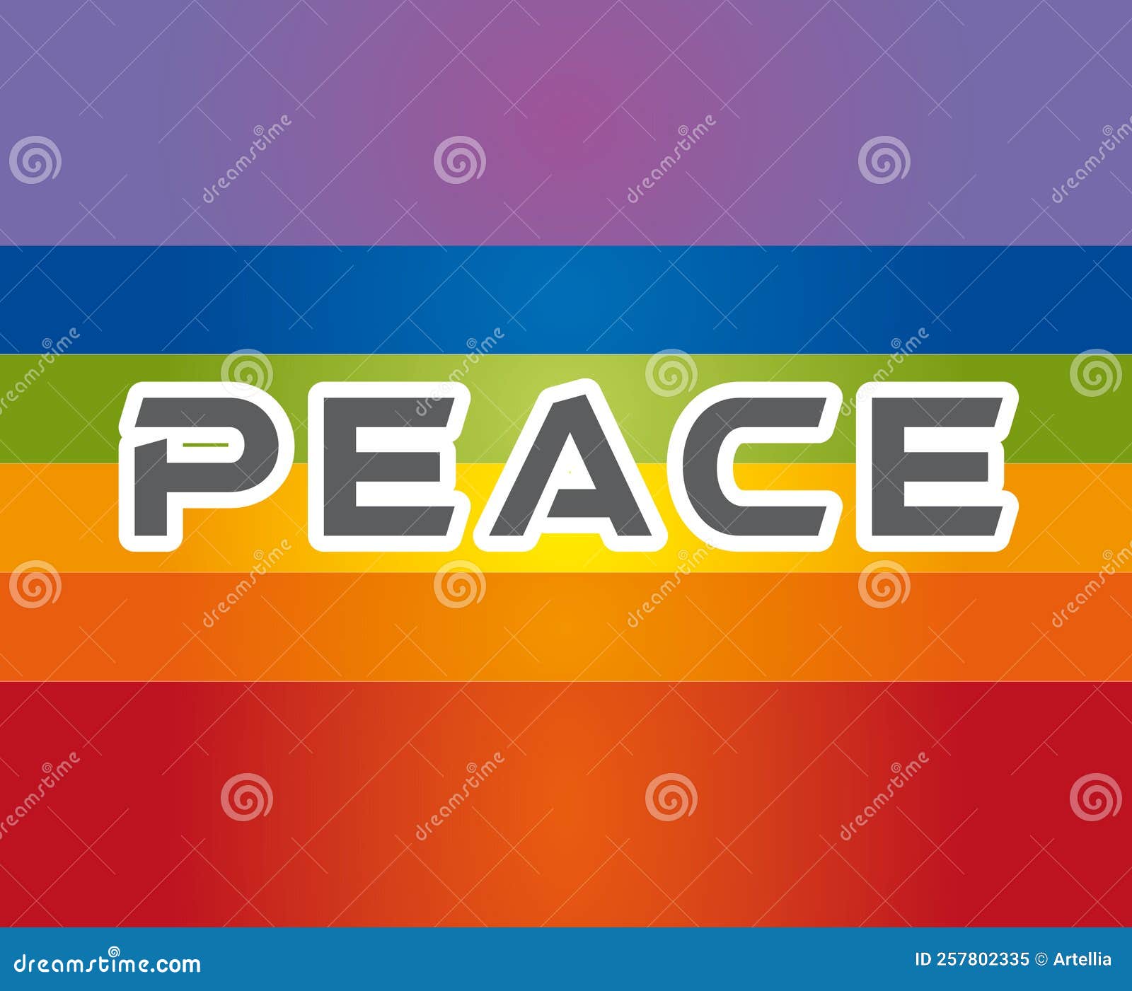 Peace Letters And Peace And Love Symbols Vector Illustration ...