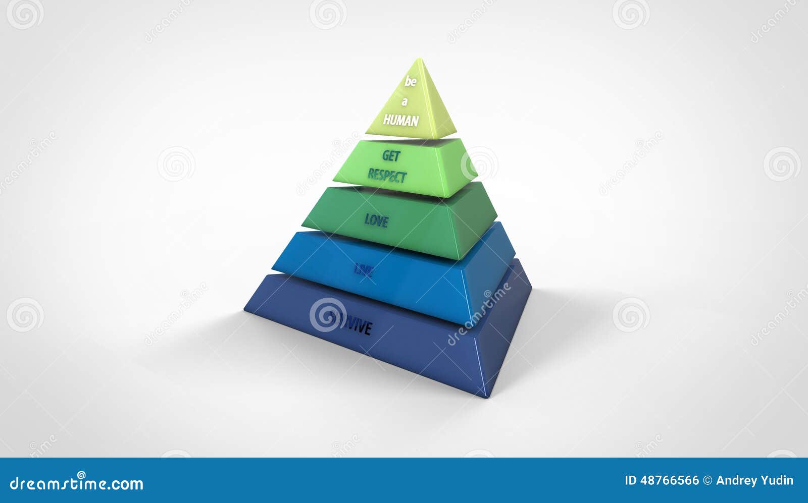 3D Render Maslow `s Hierarchy Of Needs Stock Photography ...