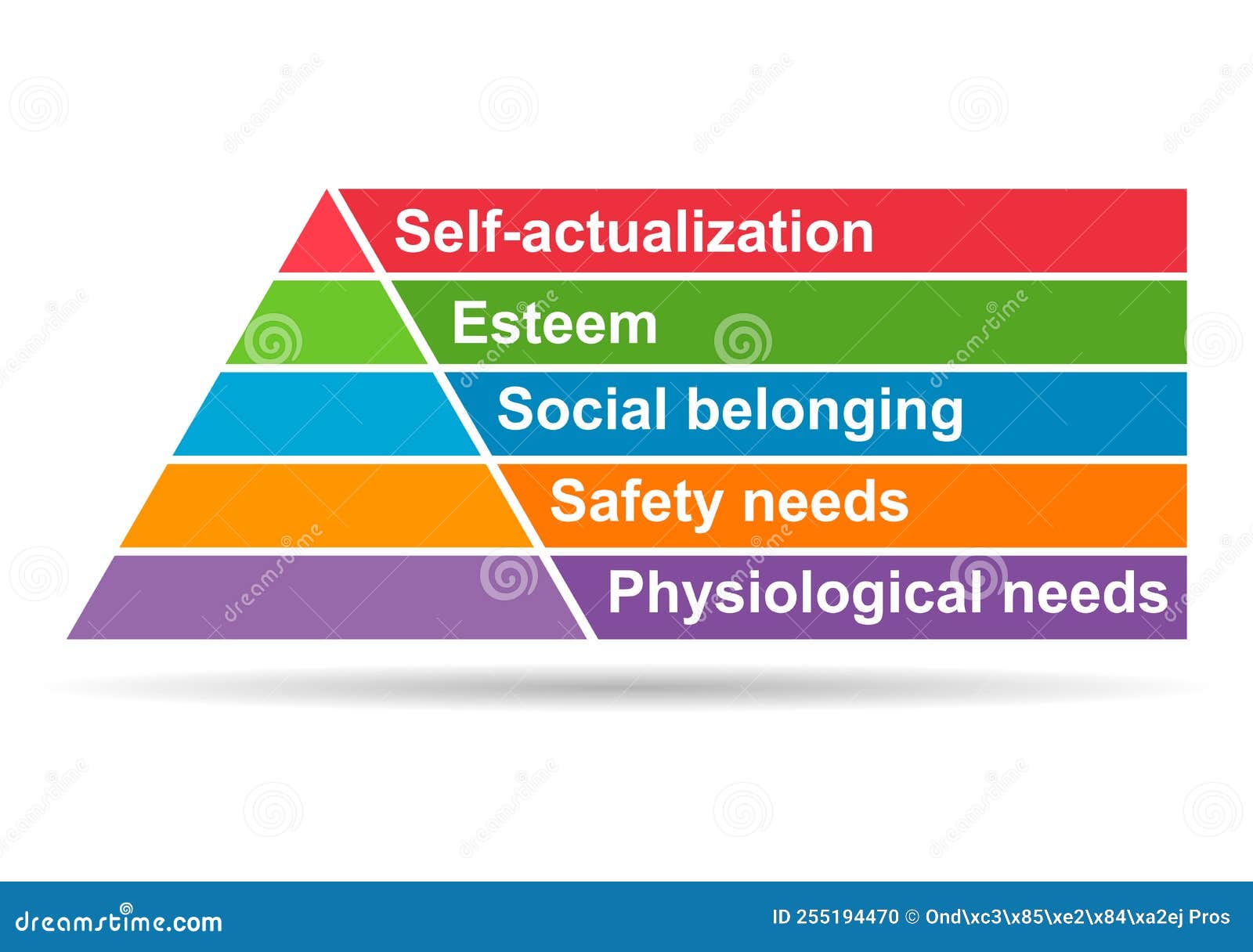 Maslow Pyramid Hierarchy of Needs Shadow, Motivation Model Growth ...