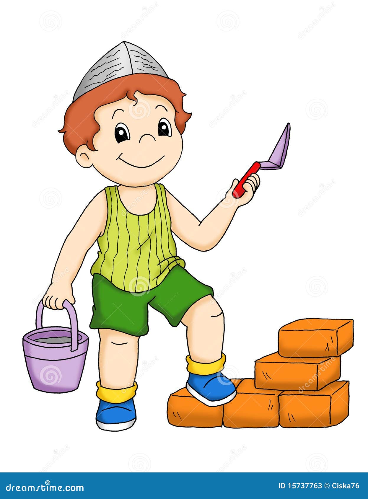 Mason stock illustration. Illustration of build, color - 15737763