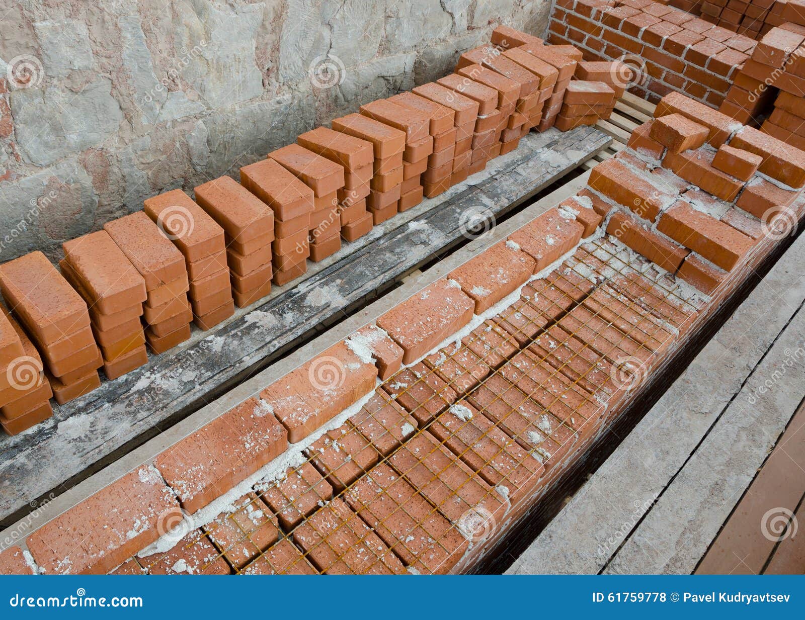 Mason Bricklaying Background Stock Photo - Image of laying, activity ...