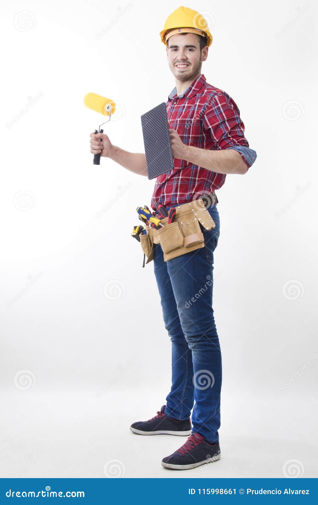 Construction Worker Isolated Stock Image - Image of removals ...