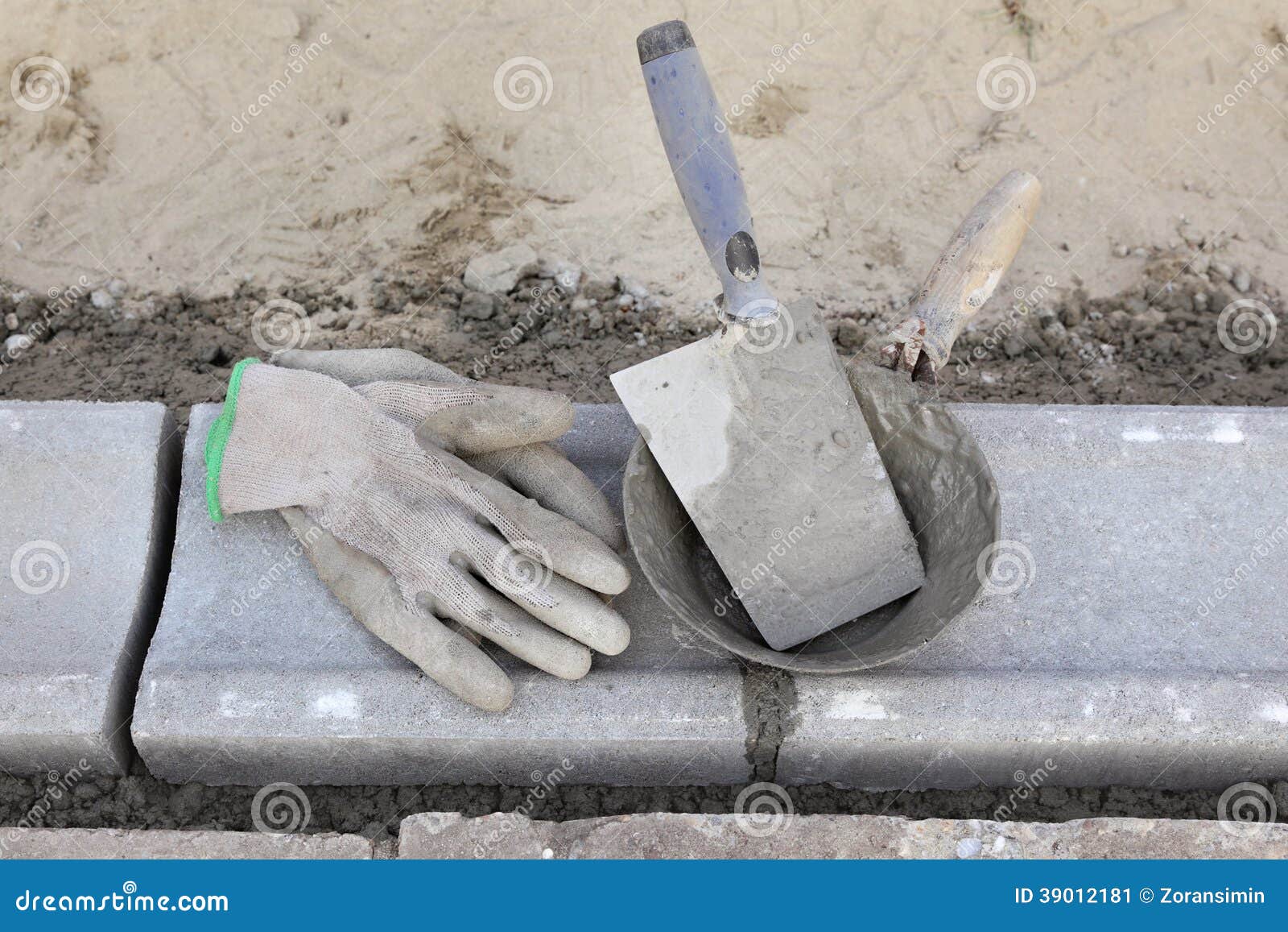 Mason equipment stock image. Image of gloves, material - 39012181