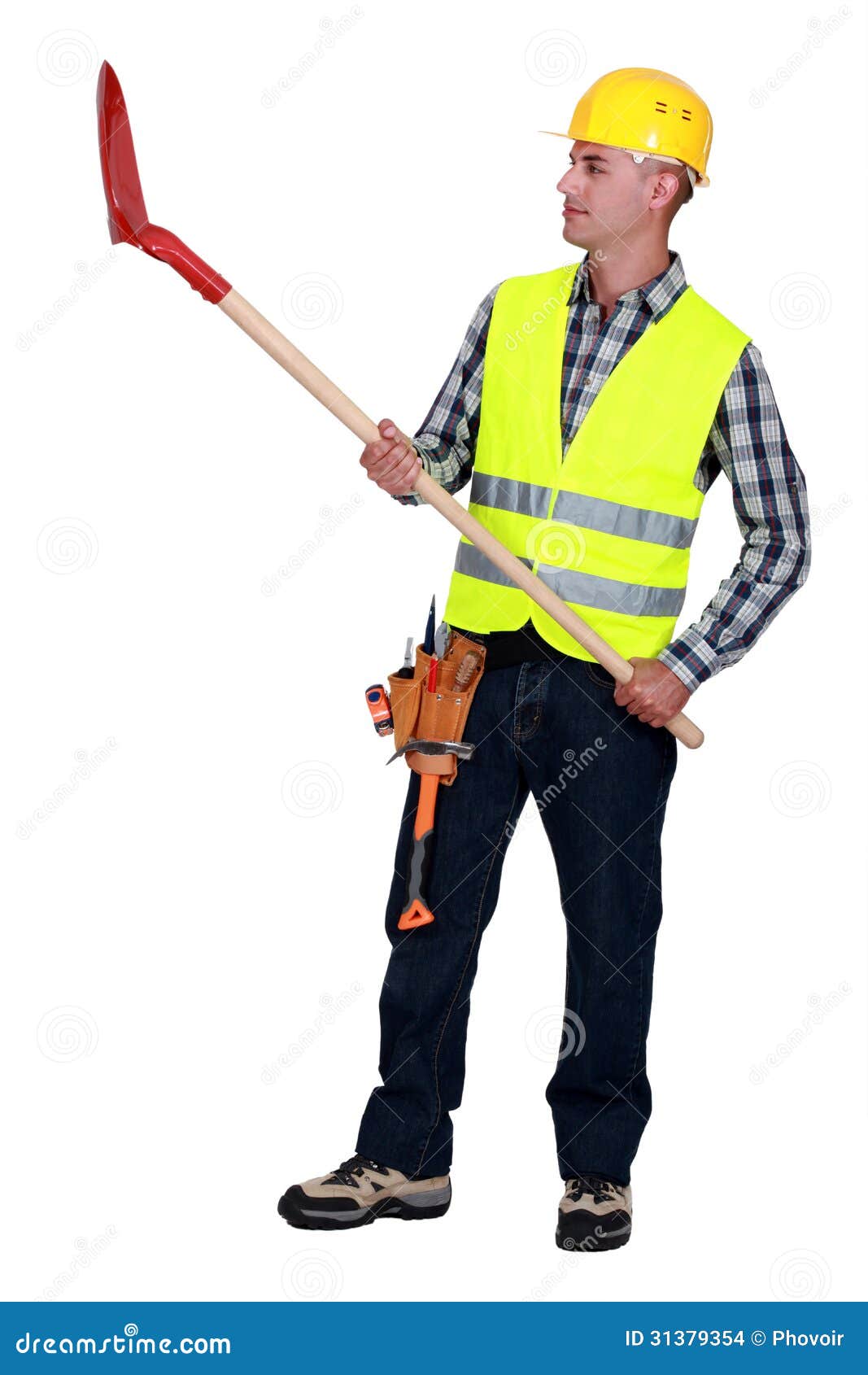 Mason lifting shovel stock photo. Image of exterior, reflective - 31379354