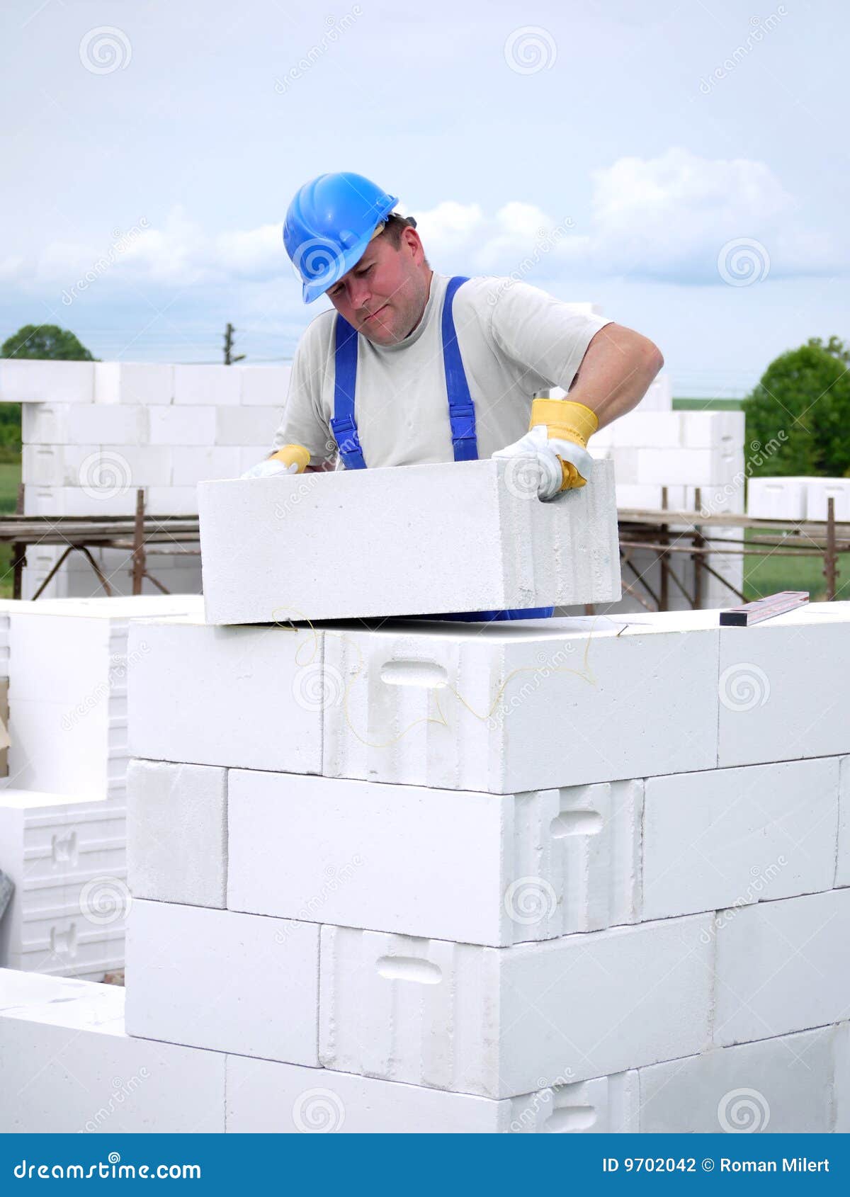 Mason at work stock photo. Image of development, people - 9702042