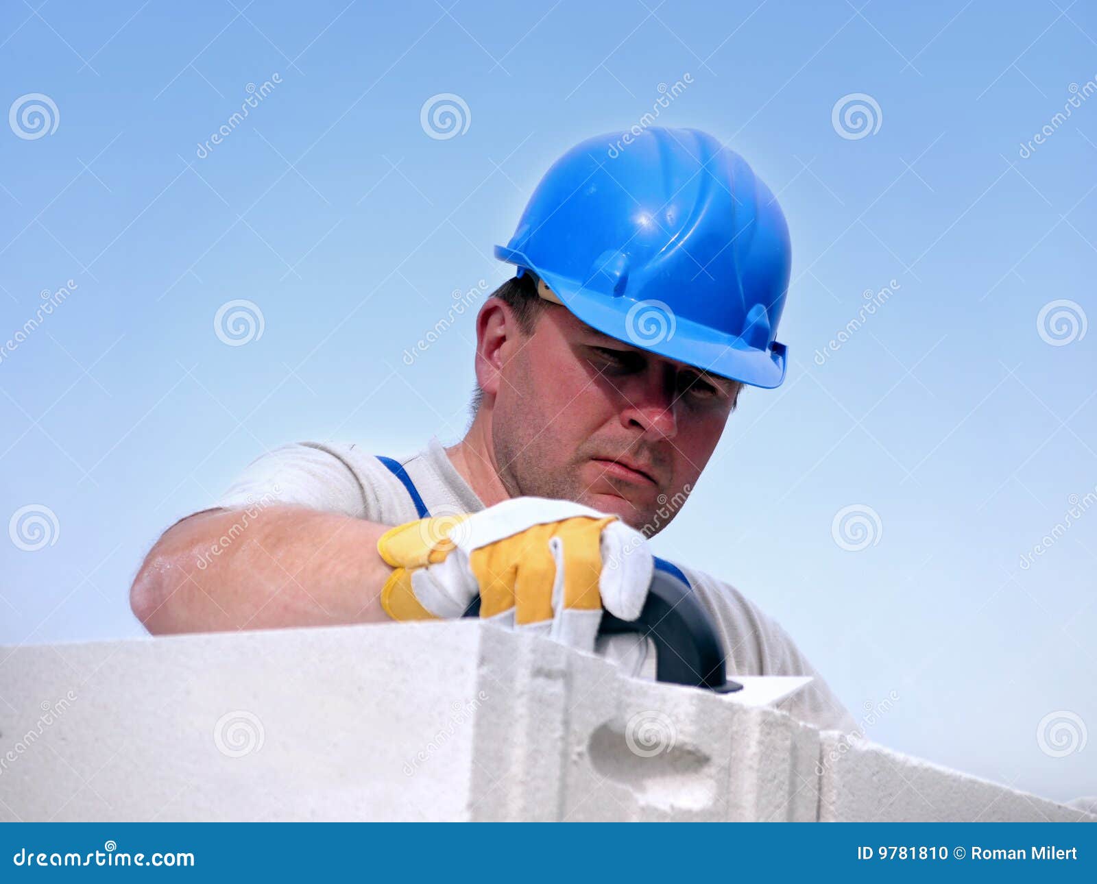 Mason At Work Stock Photo - Image: 9781810