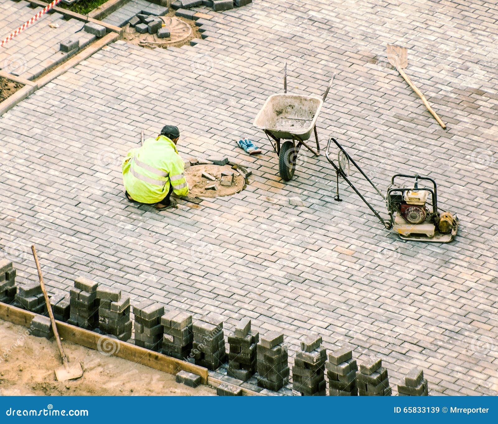 Mason work stock image. Image of rough, person, footpath - 65833139
