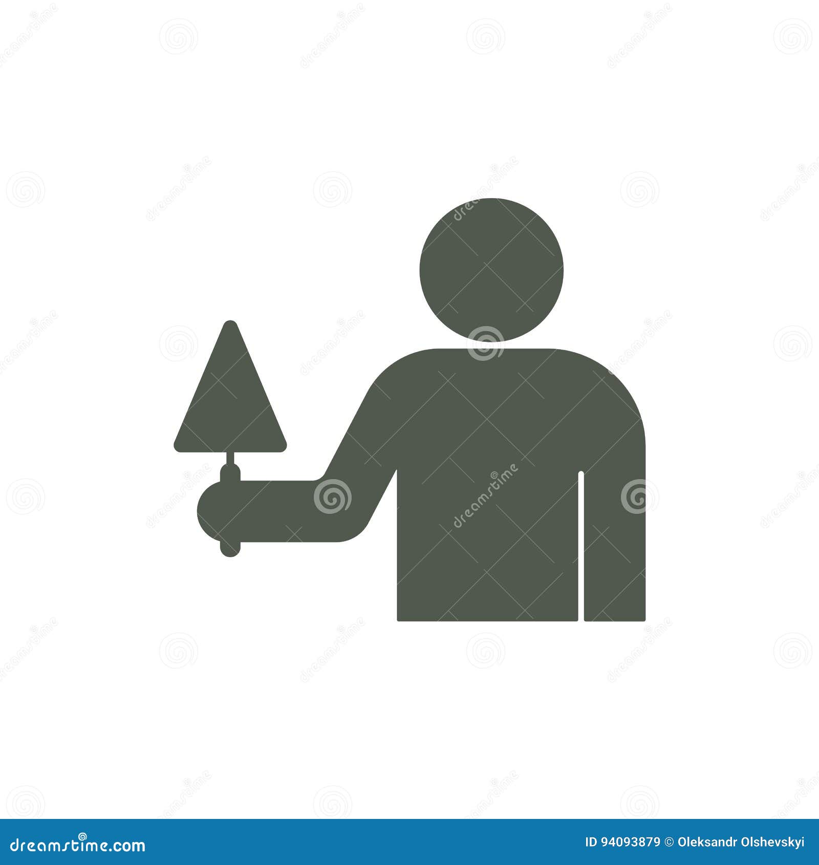 Mason worker with trowe stock vector. Illustration of layer - 94093879