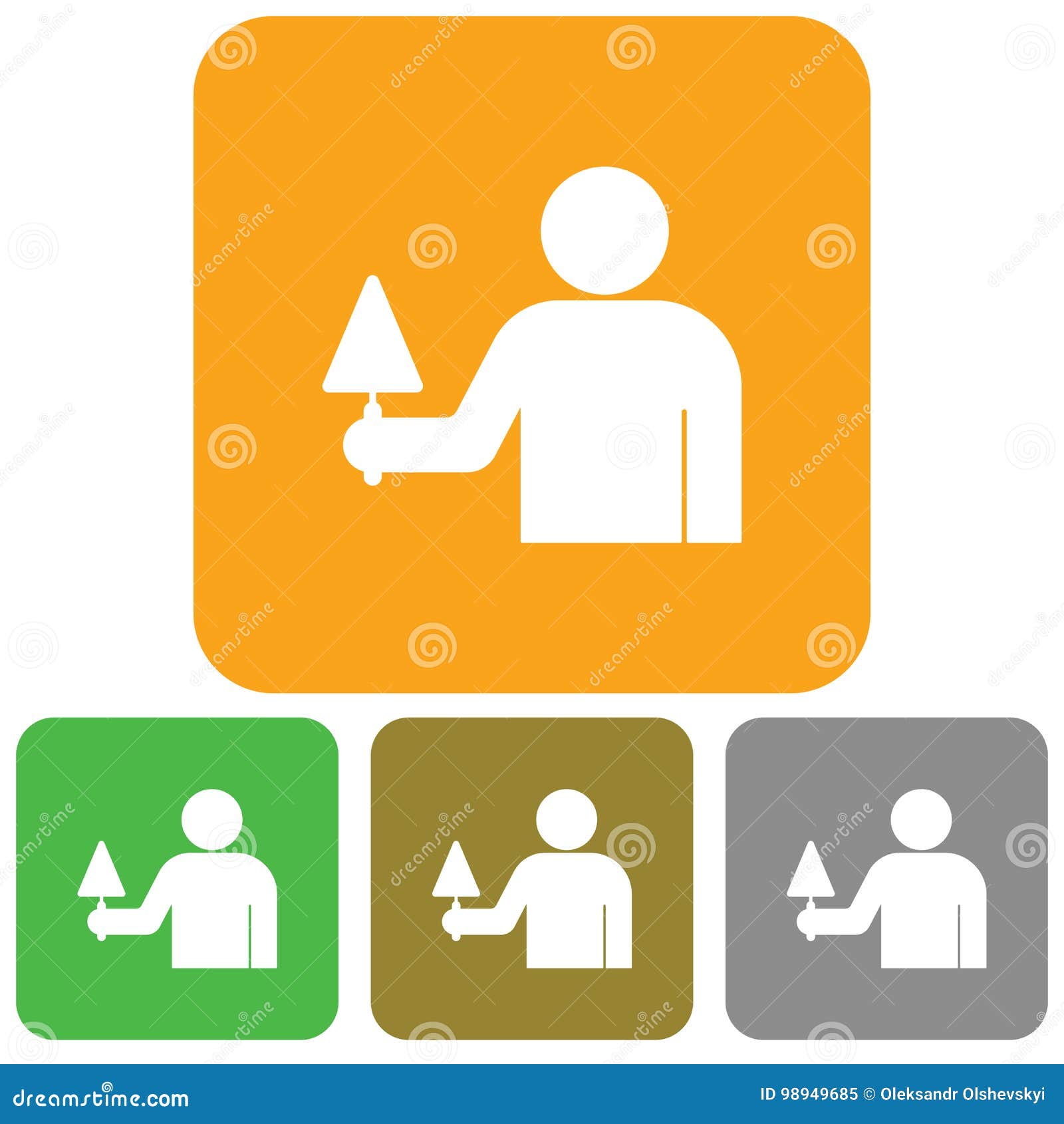 Mason worker with trowe stock vector. Illustration of construction ...
