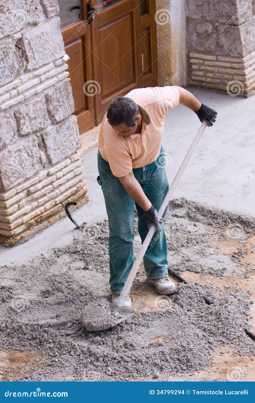 Mason worker stock photo. Image of manual, masonry, house - 34799294