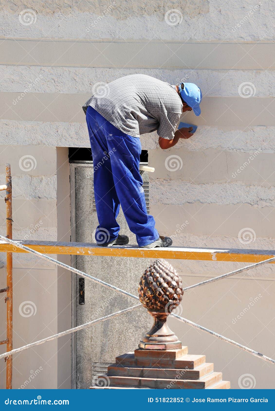 Mason Working on the Construction of a New House Editorial Photography ...