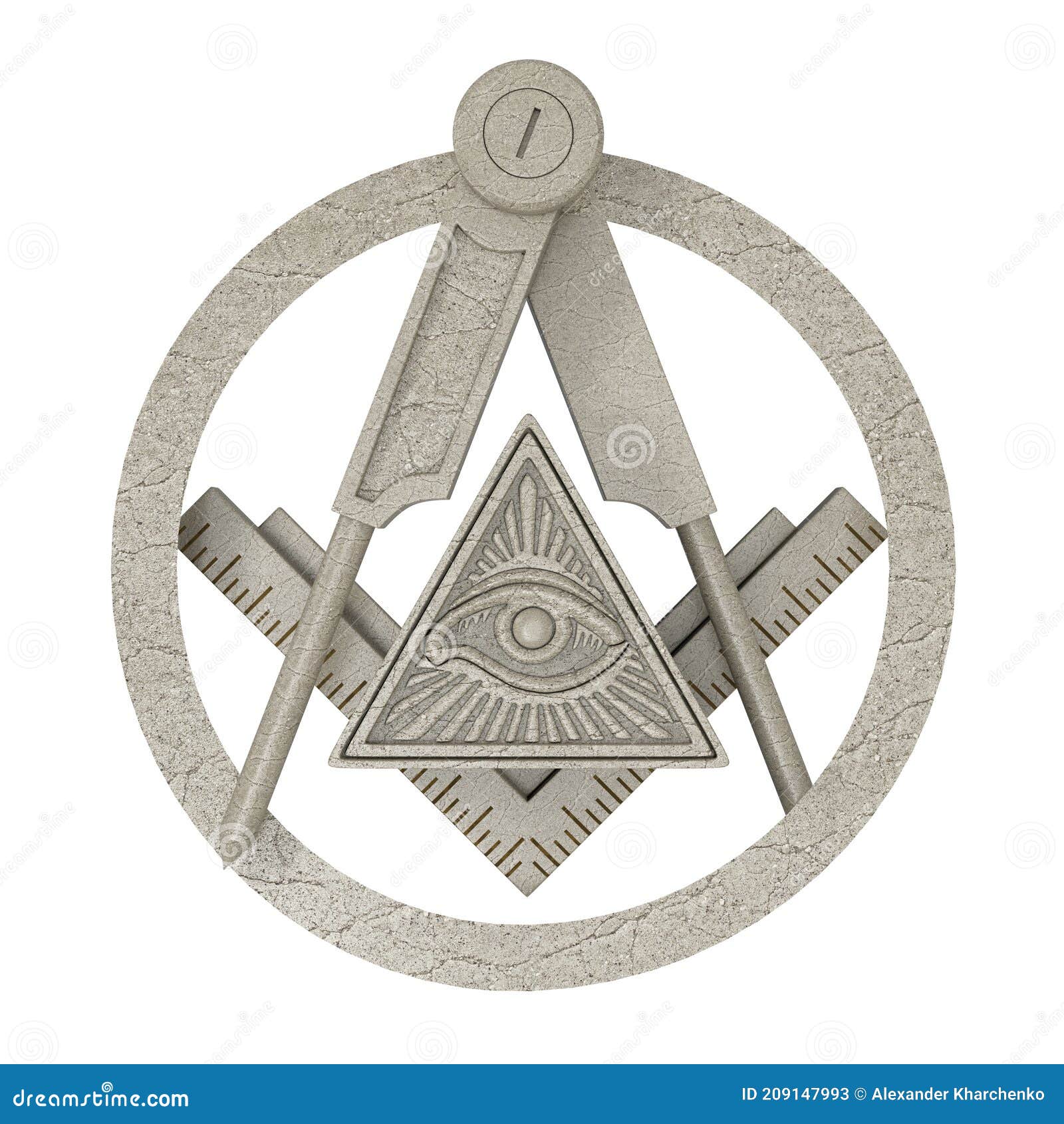 Masonic Freemasonry Emblem Cartoon Vector | CartoonDealer.com #69279189