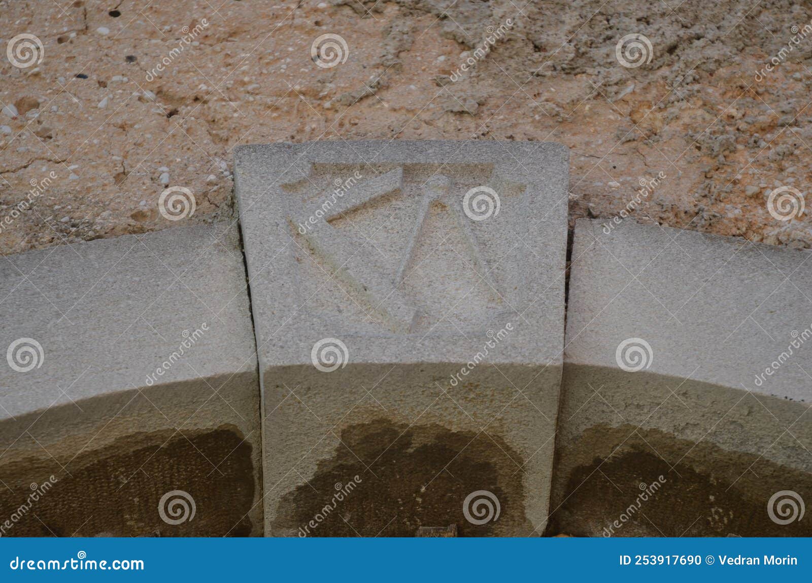 Masonic Sign On The Front Of The Building Stock Photo | CartoonDealer ...