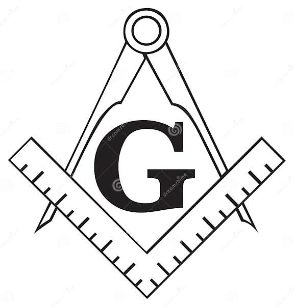 The Masonic Square and Compass Symbol, Freemason Stock Vector ...