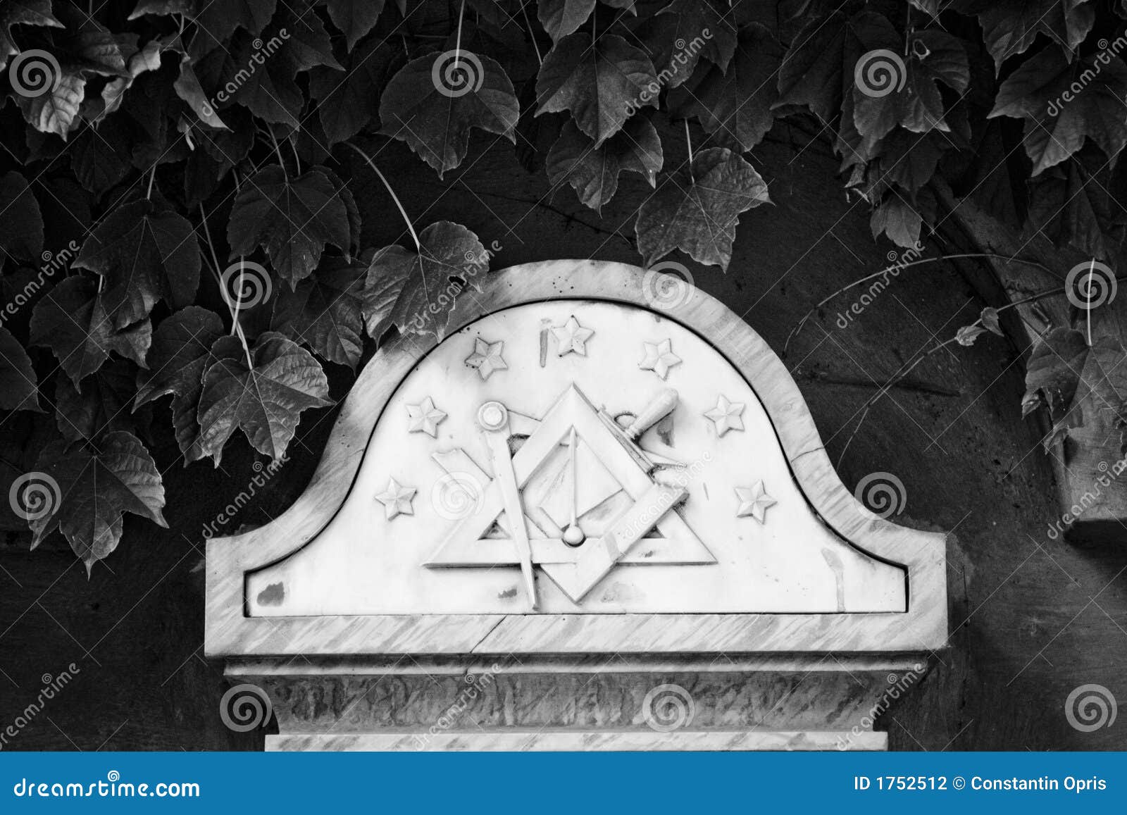 Masonic Symbol in Cemetery stock photo. Image of brotherhood - 1752512