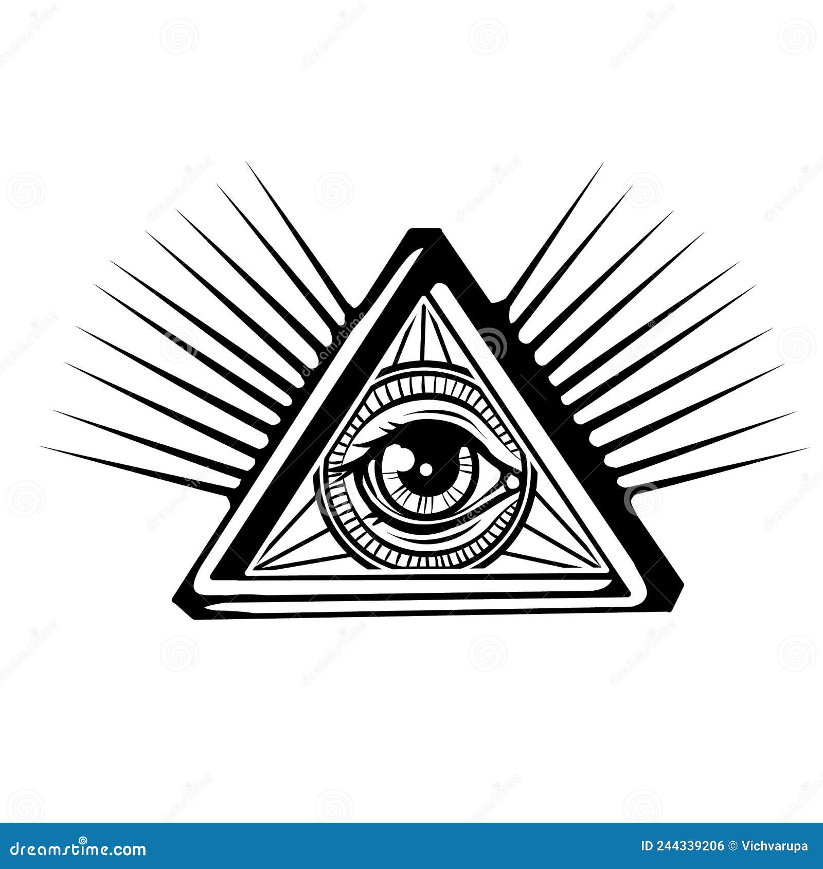 Masonic Eye Background Cartoon Vector | CartoonDealer.com #55557113