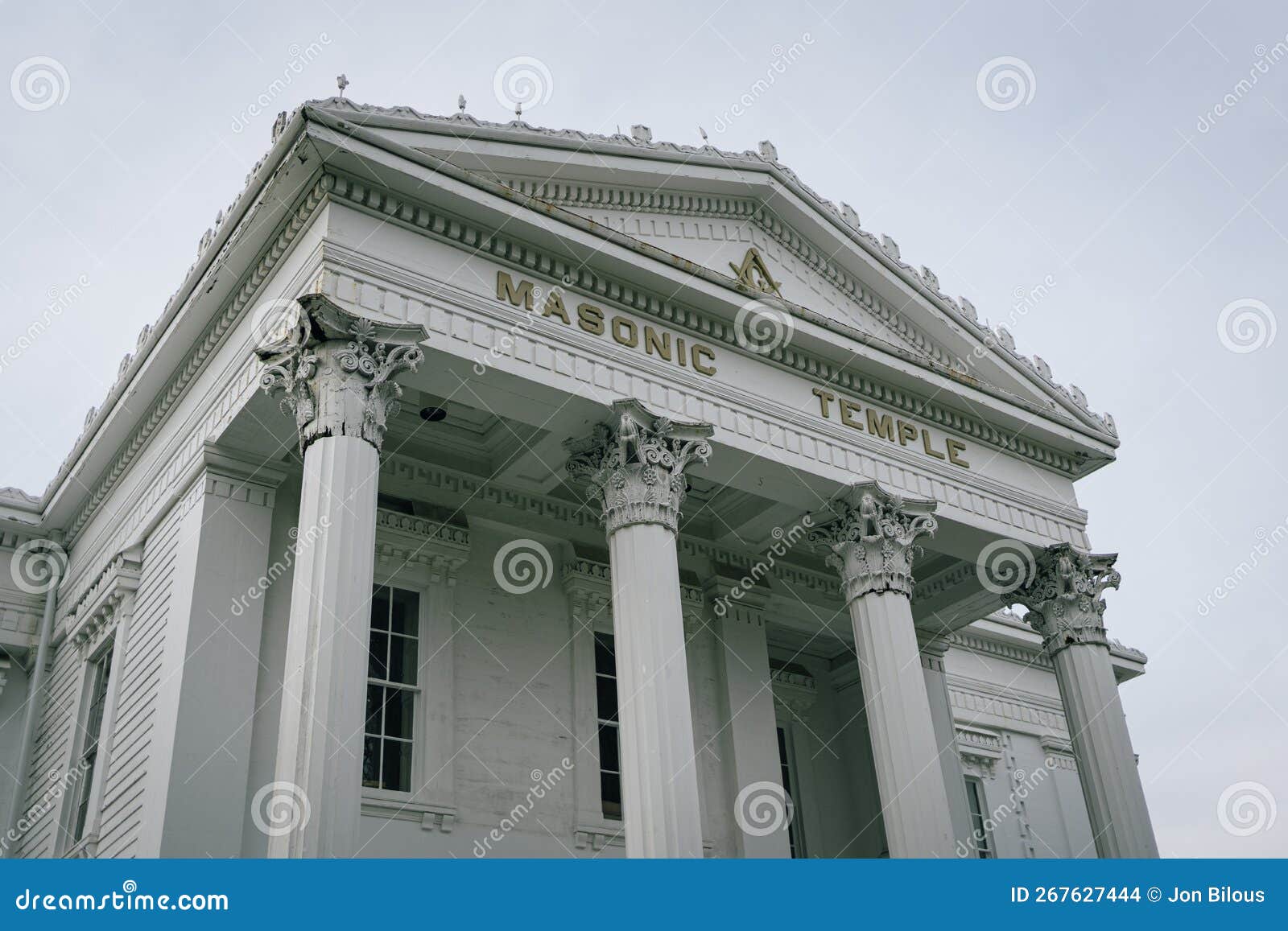 Masonic Temple Freemason Egyptian Style Columns Editorial Image ...