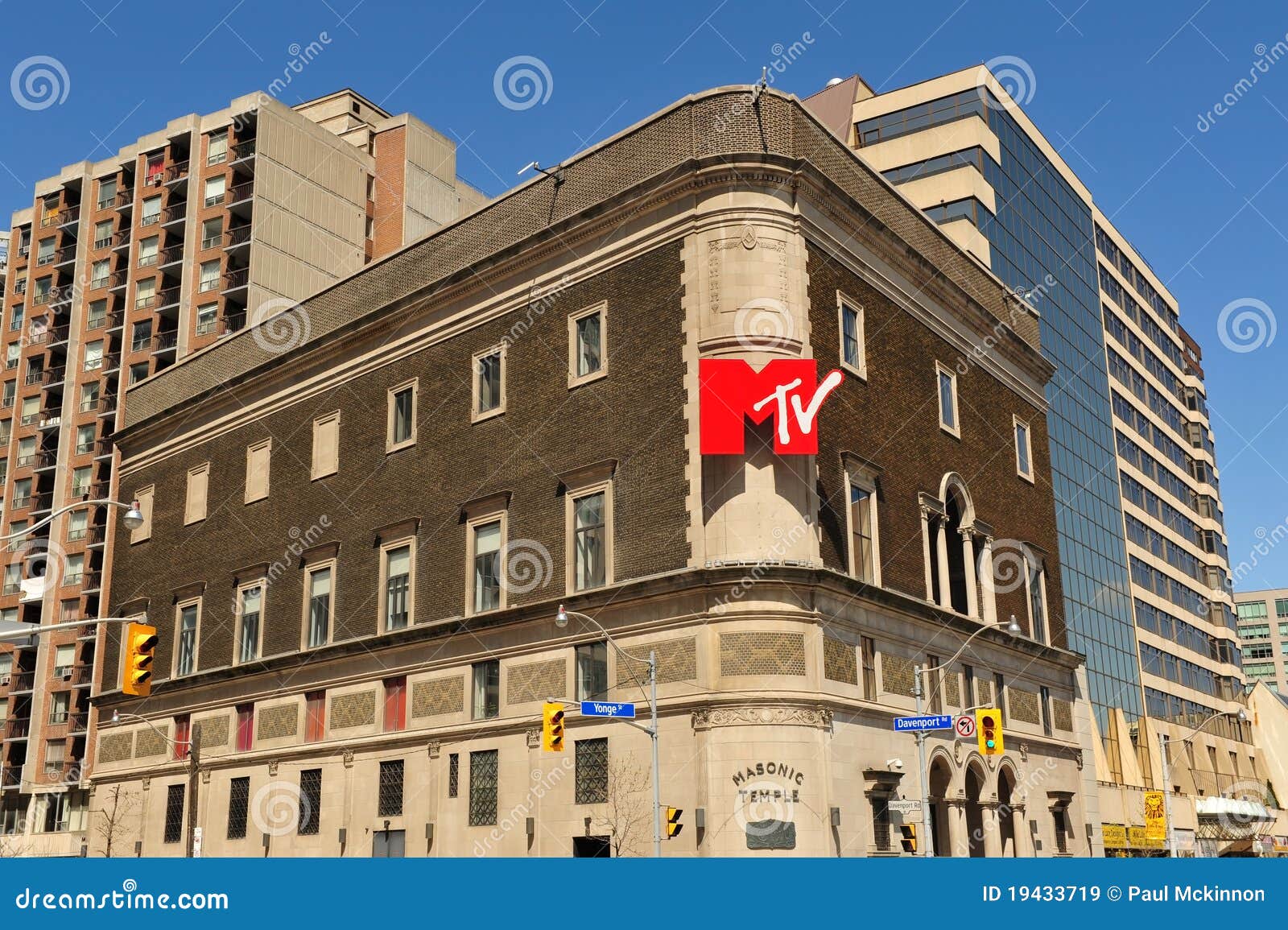 Masonic Temple with MTV Signage Editorial Stock Image - Image of canada ...