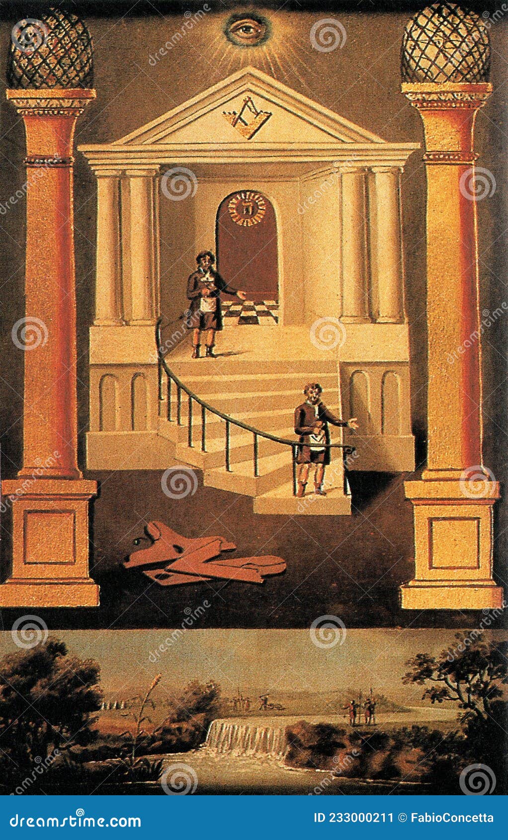 Masonic Work Table of the Second Degree of J. Bowring Editorial Photo ...