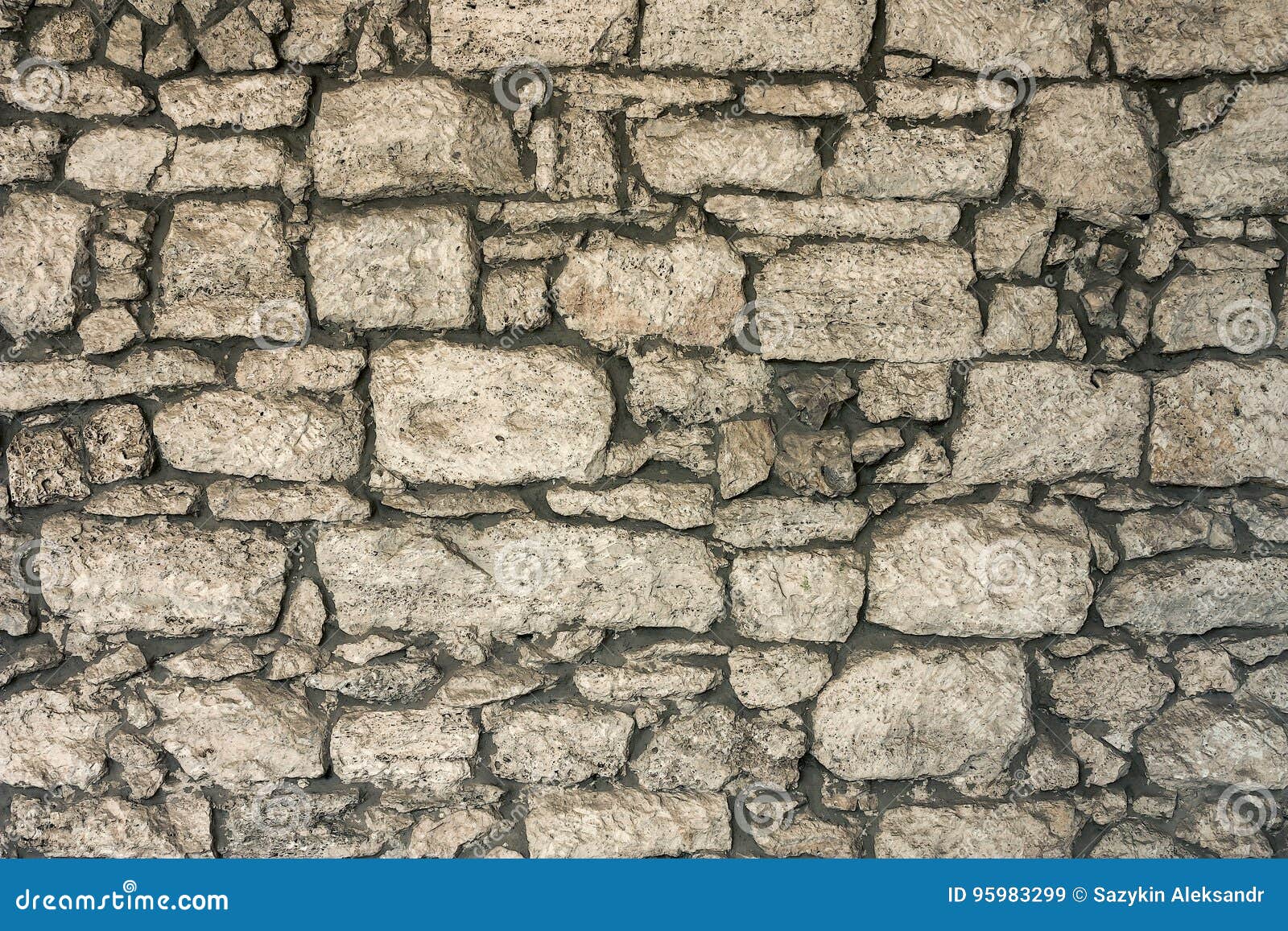 The Masonry of an Ancient Stone Wall Eroded. Close-up Stock Image ...