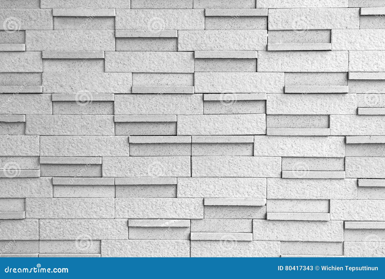 Masonry Block Wall Background Black and White Stock Image - Image of ...