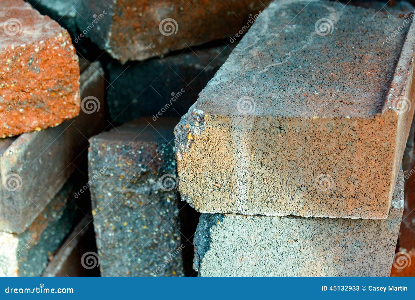 Masonry Building Materials, Bricks Stock Image - Image of construction ...