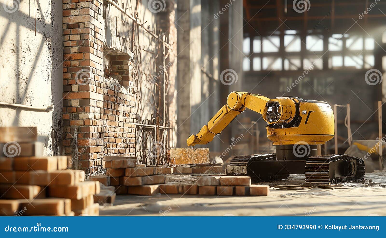 Masonry Construction Site - Detailed Work and Materials Stock ...