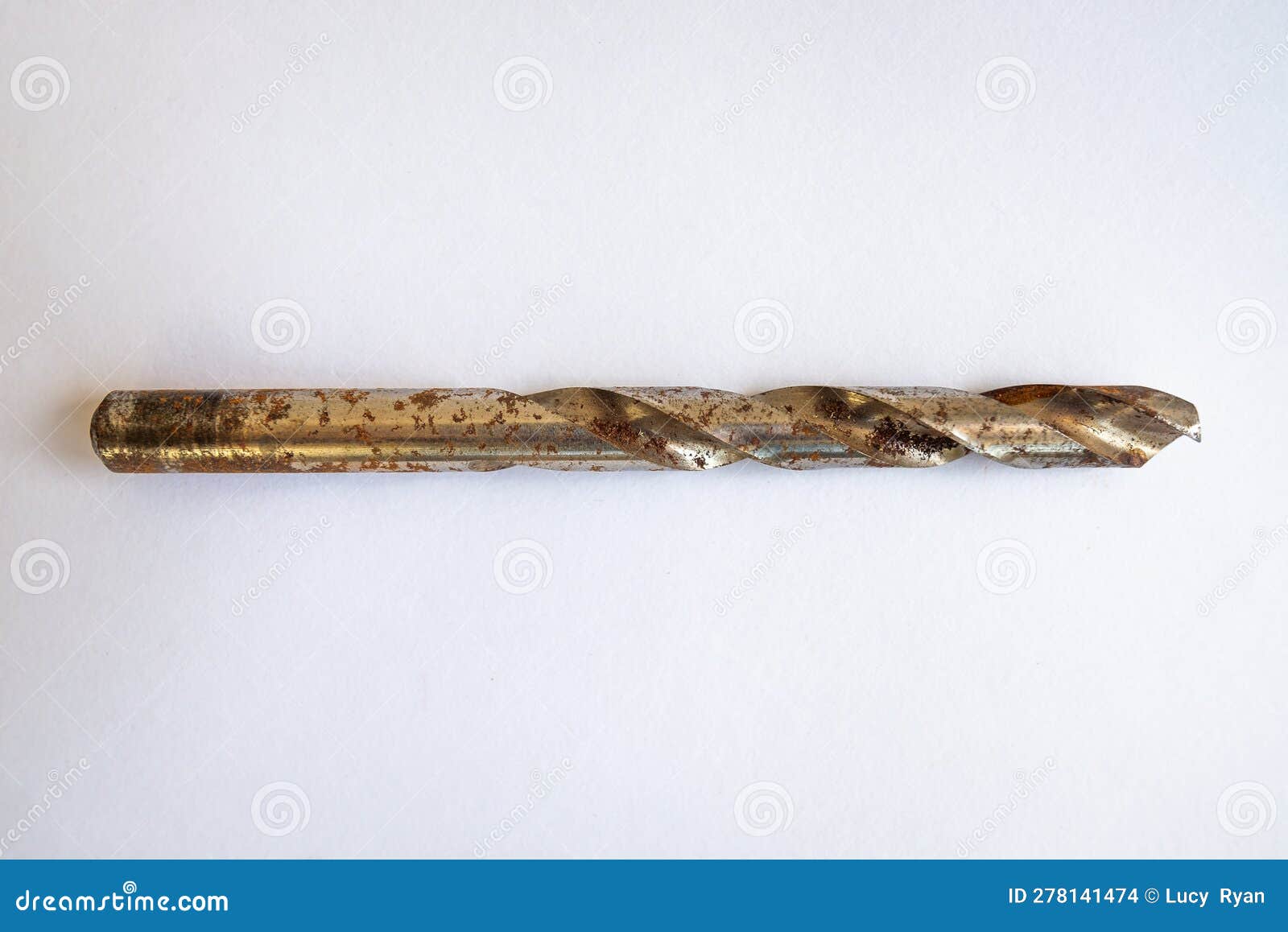 Masonry Drill Bit Close Up Isolated on White Background. Stock Photo ...