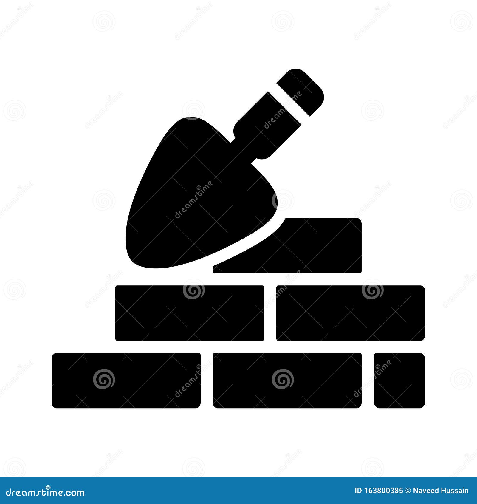 Masonry Vector Glyph Flat Icon Stock Illustration - Illustration of ...