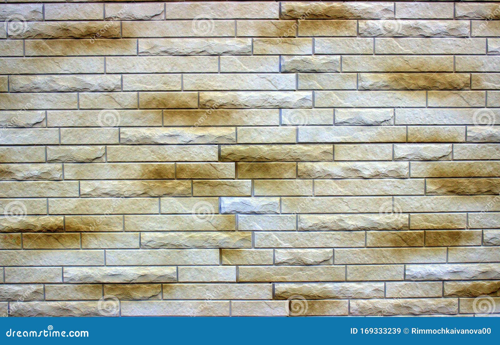 Masonry of Smooth and Embossed Bricks of Brown Color. Nice Background ...