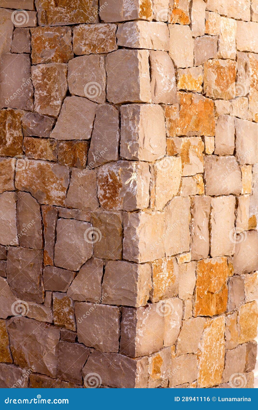 Masonry Stone Wall Corner Detail Construcion Work Stock Photo - Image ...