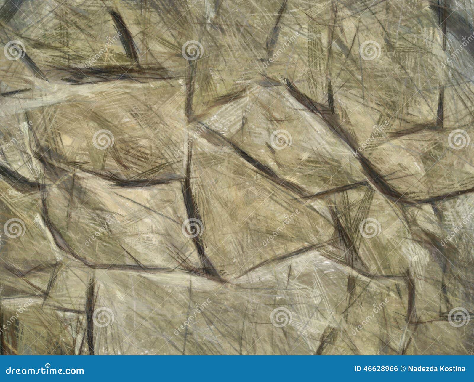 Masonry stone wall drawing stock illustration. Illustration of aged ...