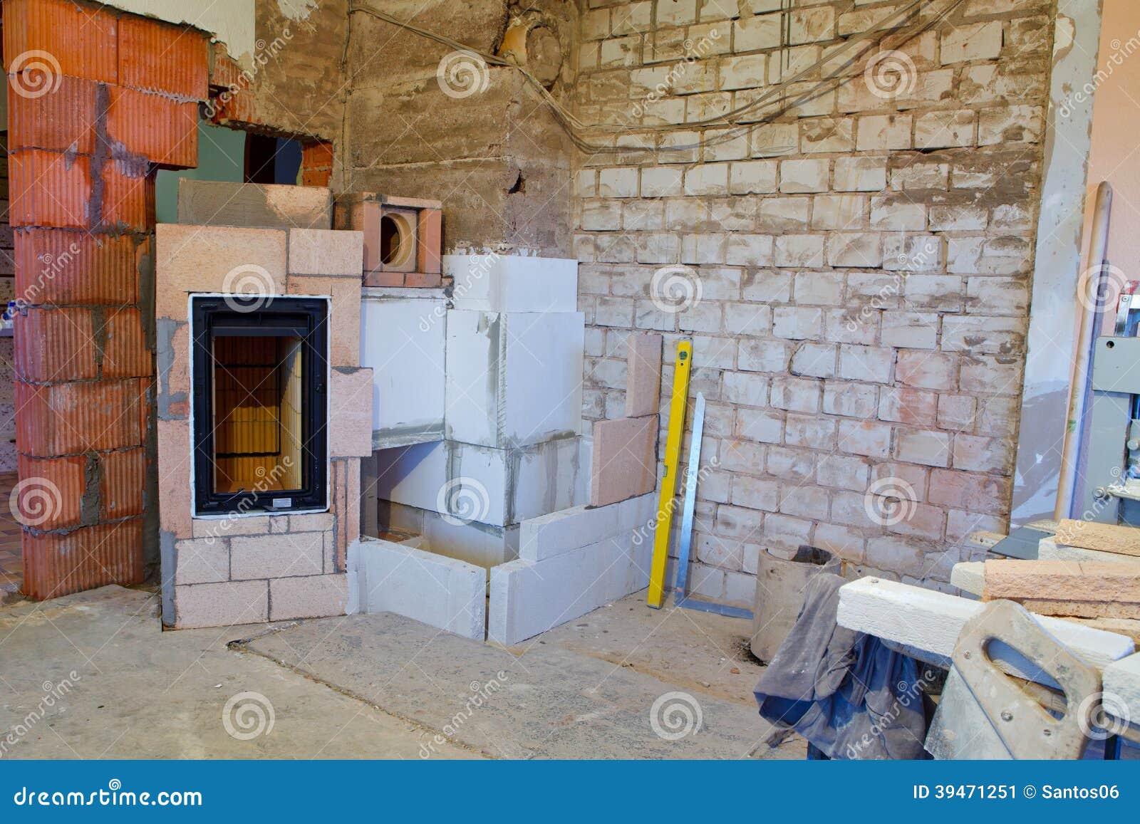 Masonry stove stock image. Image of firebrick, furnace - 39471251