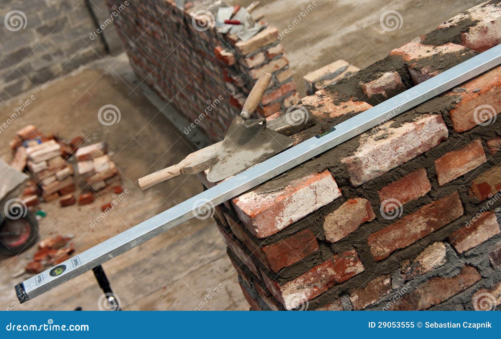 Masonry tools stock image. Image of manual, wall, detail - 29053555