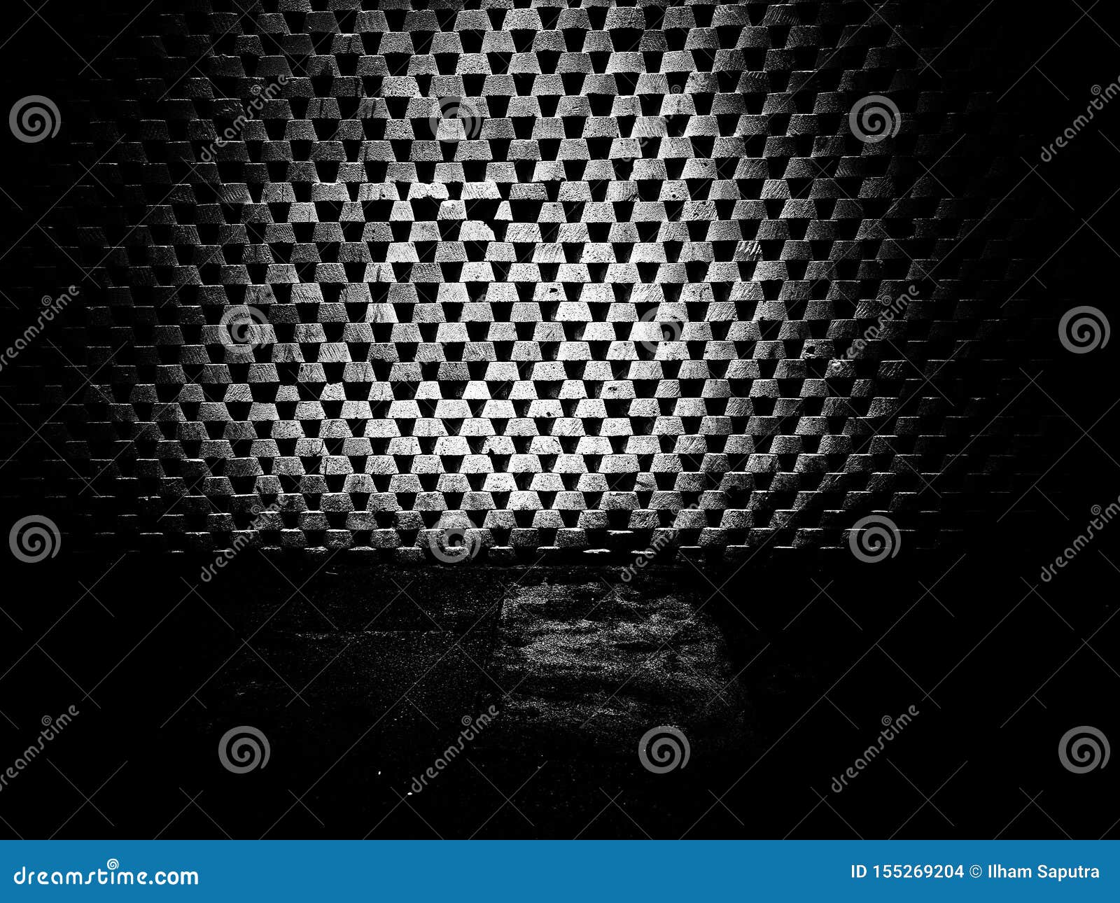 Masonry Triangle Pattern Texture. Black and White, so Contrast and ...