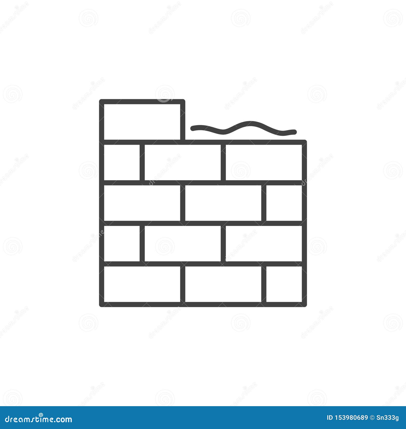 Masonry Line Icons Collection. Mortar, Trowel, Mason, Brick, St ...